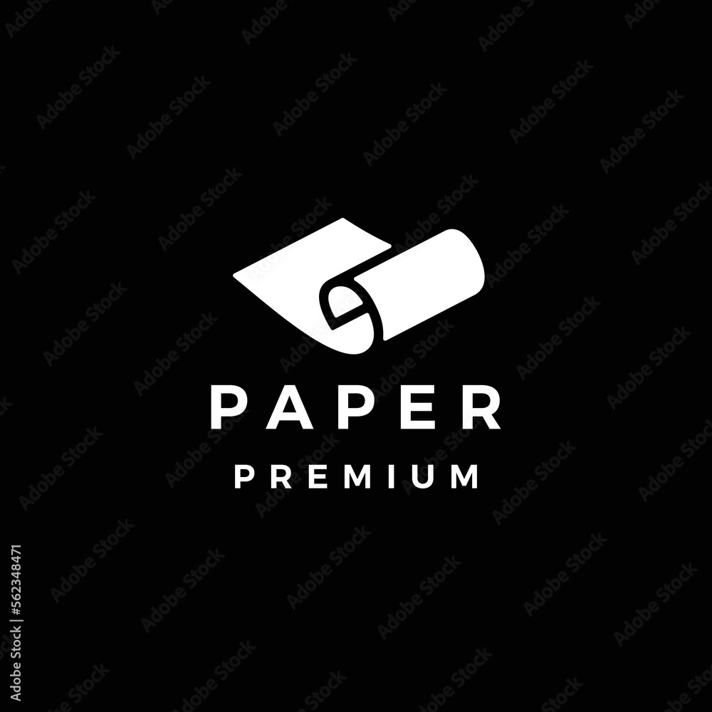 flying roll paper logo vector icon illustration Stock Vector | Adobe Stock