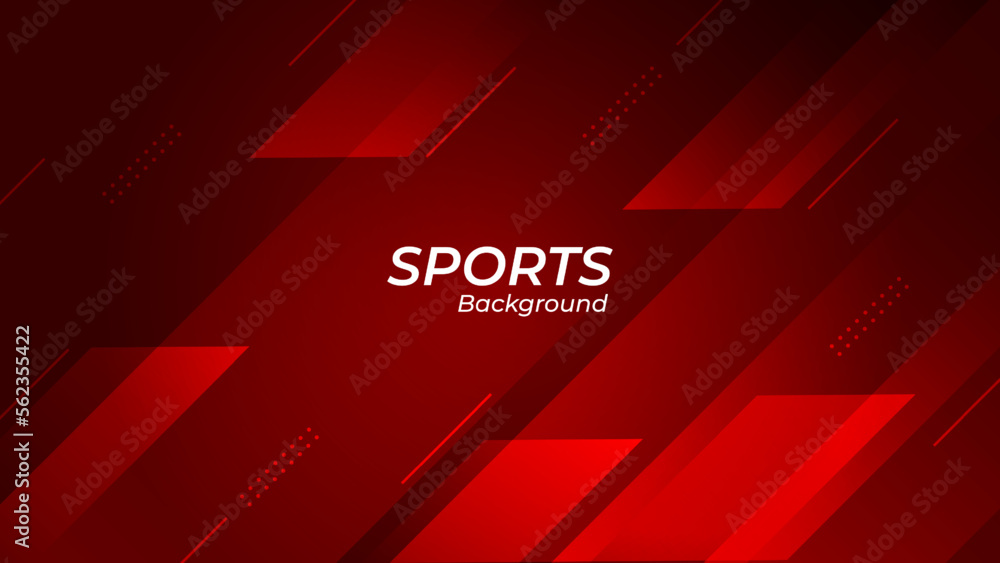 dark red background with abstract geometric shape for sports and speed ...