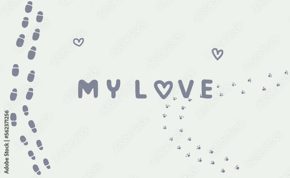 My Love Is Handwritten On Snow Surrounded With Same Sex Couple And A