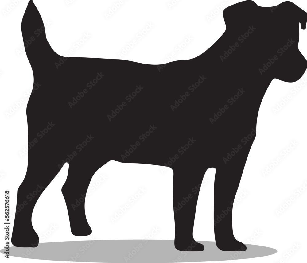 Vetor de Jack Russell Silhouette, cute Jack Russell Vector Silhouette ...