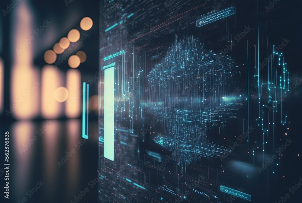 illustration of digital high technology idea for data mining concept ...