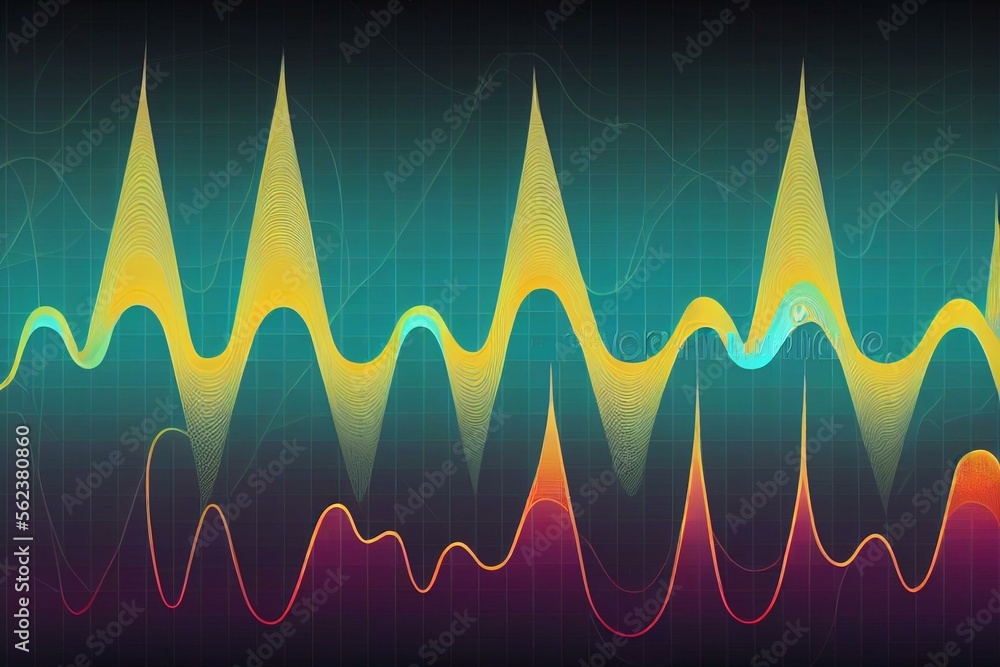Podcast sound waves set. Waveform pattern for music player, podcast ...