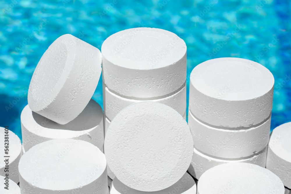 Close-up chlorine for swimming pool. Stock Photo | Adobe Stock