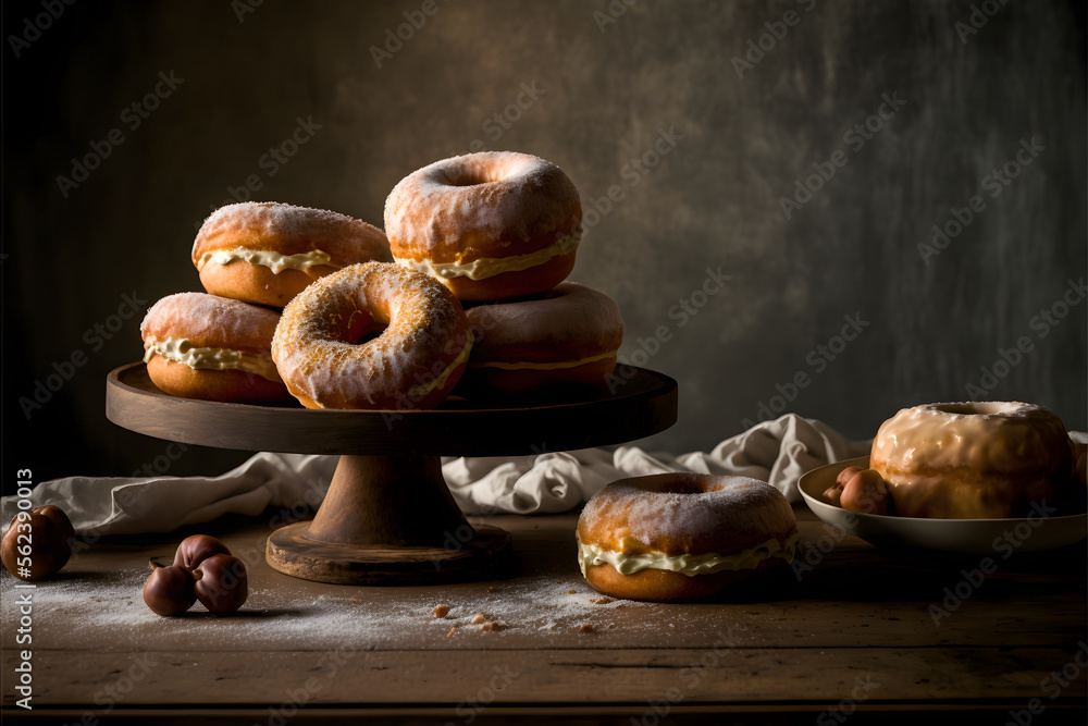 doughnuts on white background, perfect for advertising, packaging ...