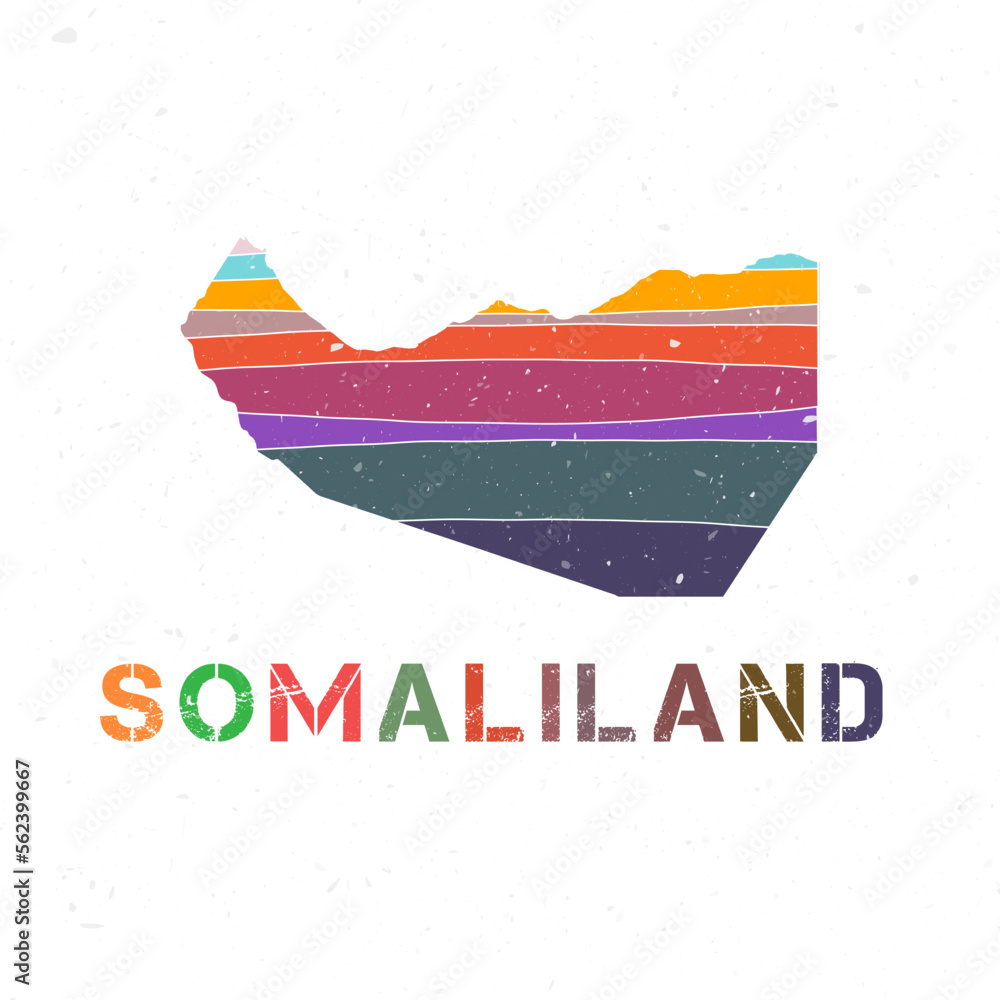 Somaliland map design. Shape of the country with beautiful geometric ...