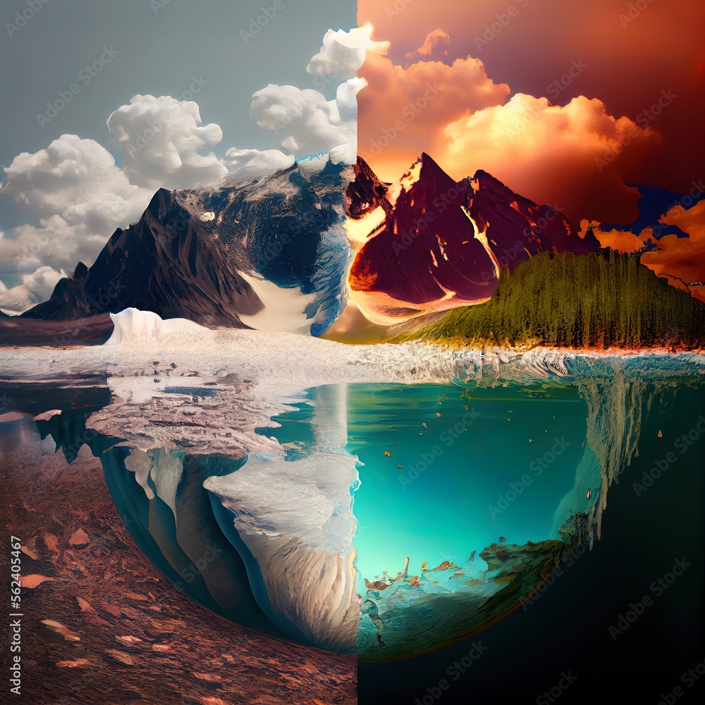 Ilustração do Stock: Global Warming and Pollution Concept. Earth with ...