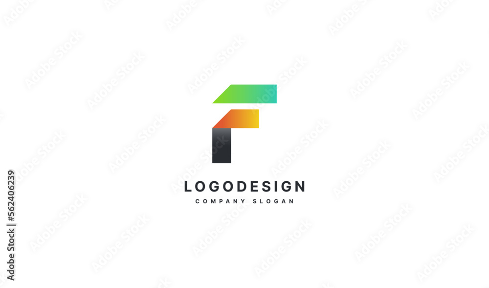 simple letter f logo origami style Stock Vector | Adobe Stock