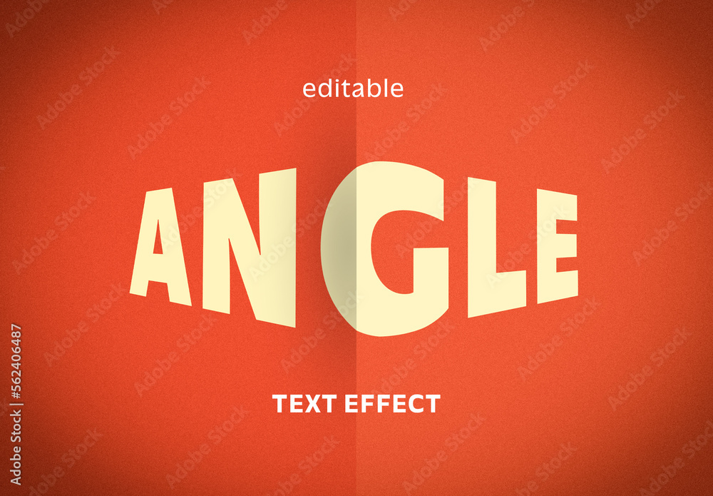 Angle Text Effect Stock Template | Adobe Stock