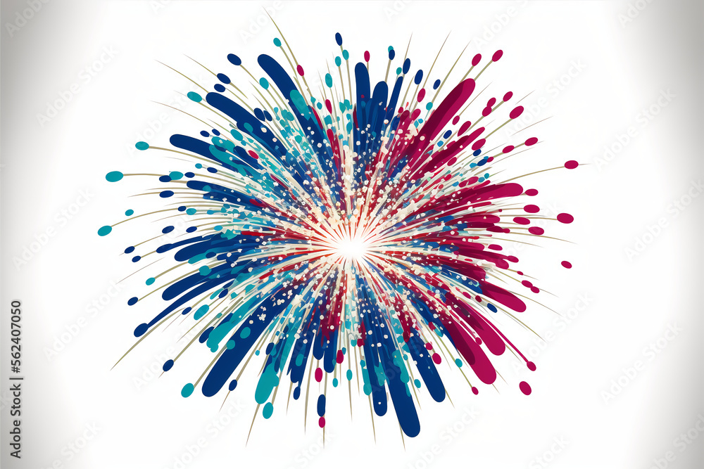 Fireworks clipart, background for new year or celebrations. Generative ...