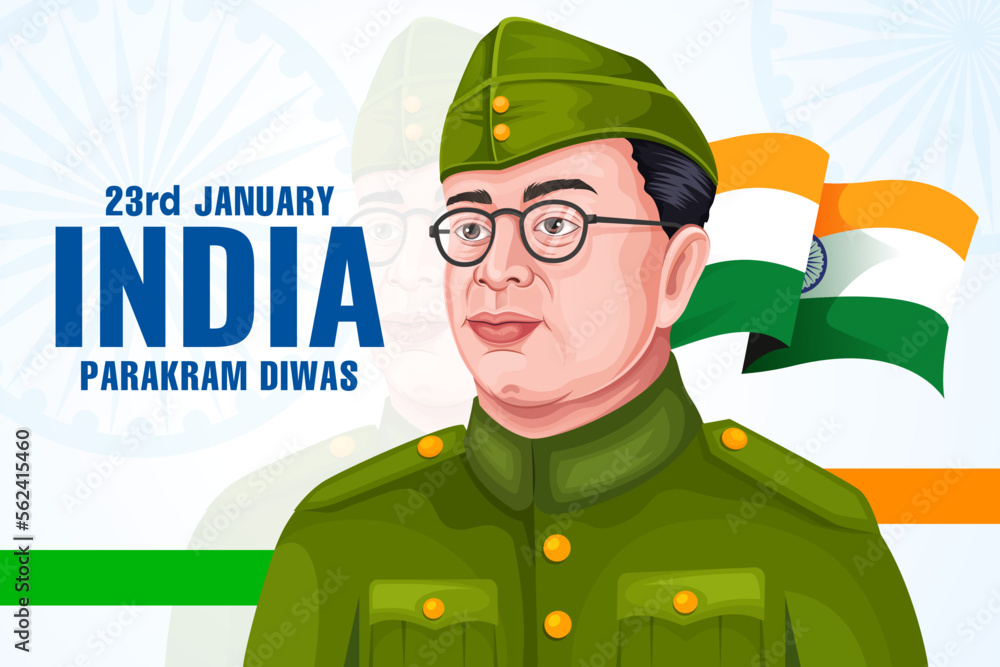 Typography of Parakram Divas, Netaji Subhas Chandra Bose Jayanti ...