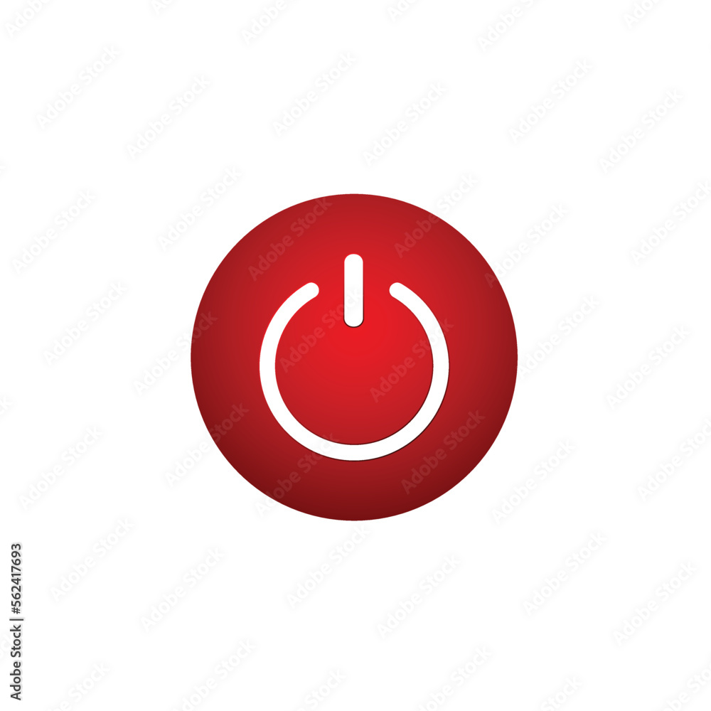 Turn power on turn power off flat vector icon for apps and websites ...