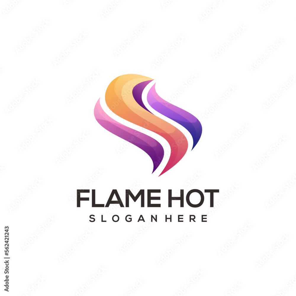 fire logo colorfui design Stock Vector | Adobe Stock