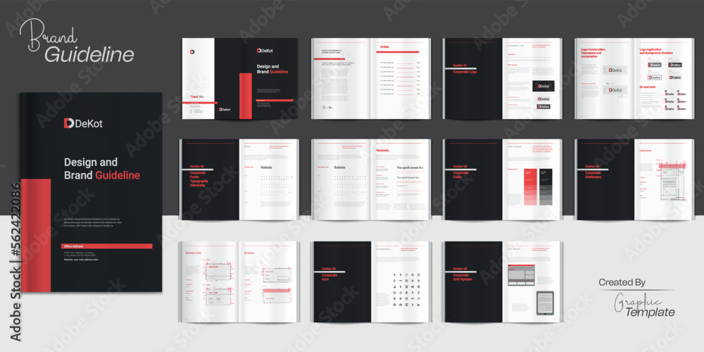 Brand Manual & Design Guidelines Brand Guideline Design Minimal Black ...