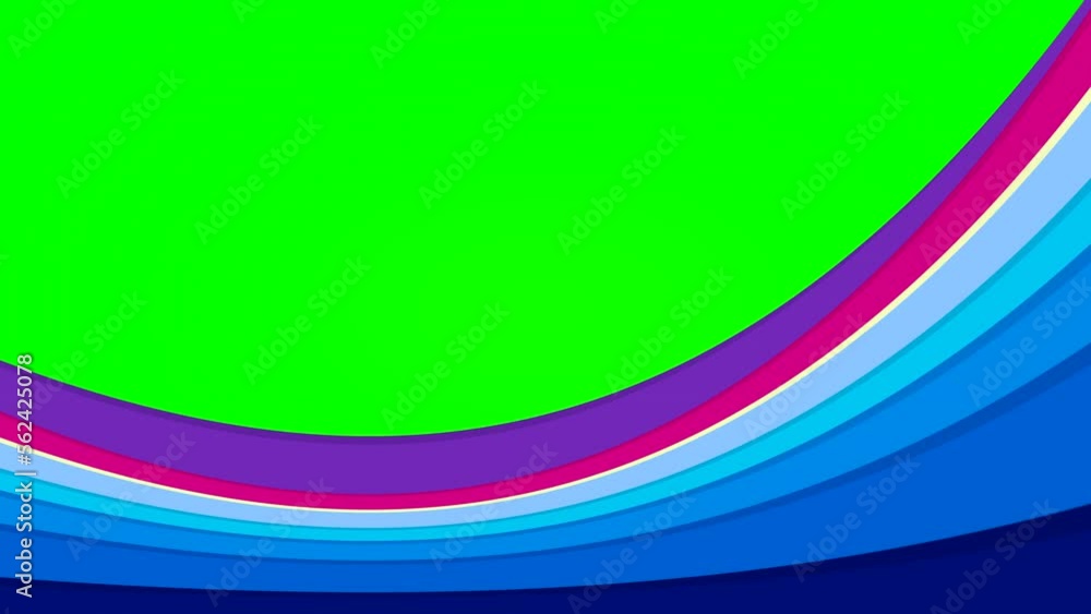 Wave. Overlays of animated video. Lower third. Green screen. Chroma key ...