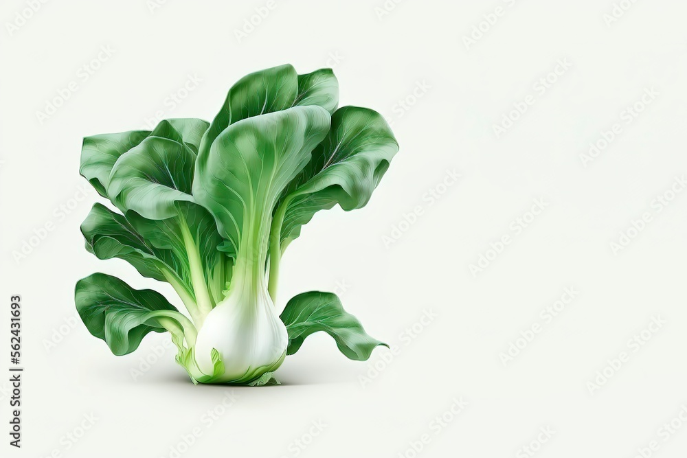 Bok choy vegetable isolated on the white background. Pokchoy vegetables ...