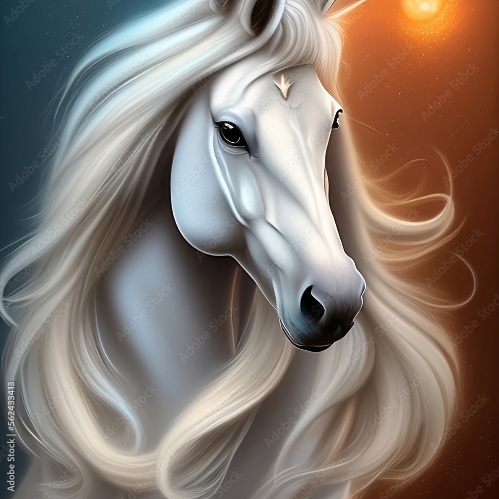 Beautiful White Horse Wallpaper