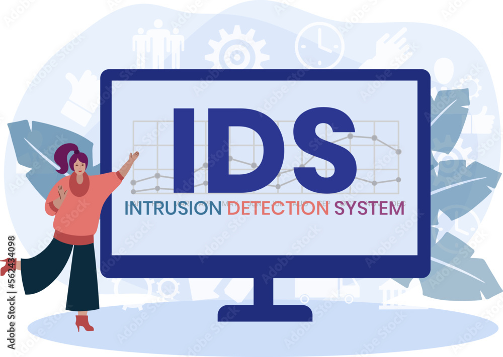 IDS - Intrusion Detection System acronym. business concept background ...