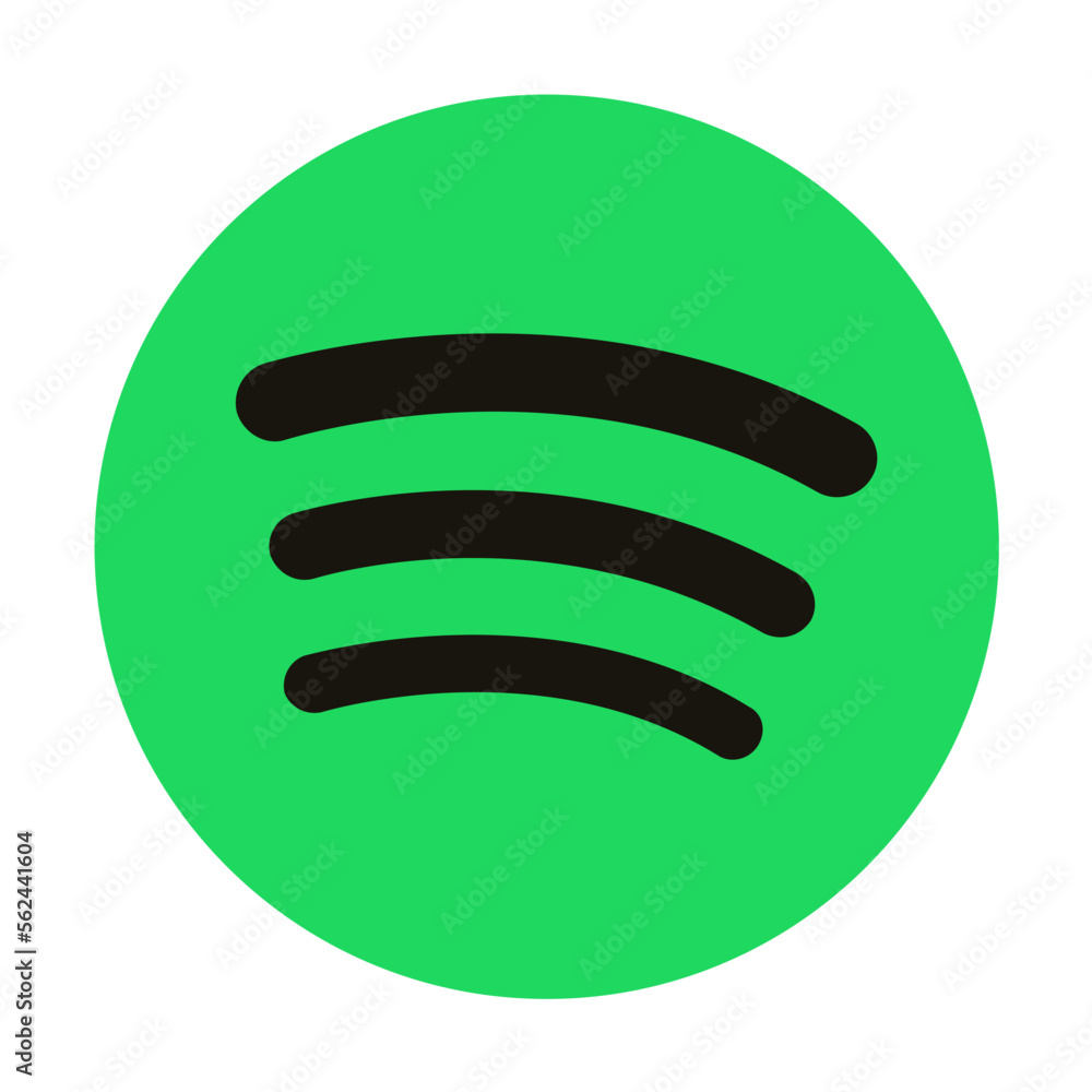 Square Spotify Logo Isolated on White Background Stock Vector | Adobe Stock