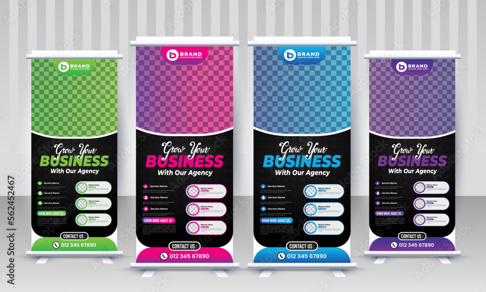 Creative Business agency x stand rollup pullup signage retractable pop ...