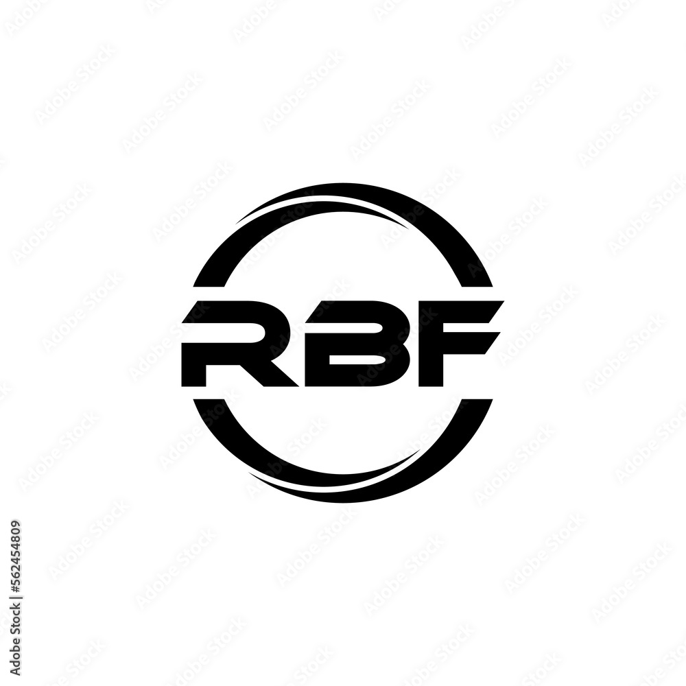 RBF letter logo design with white background in illustrator, cube logo, vector logo, modern ...