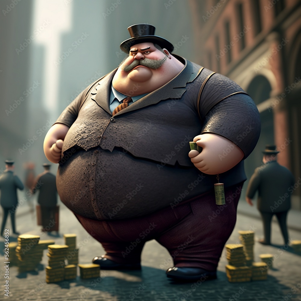 Cartoon-Style Italian Mafia Boss Illustration Generated by Artificial ...