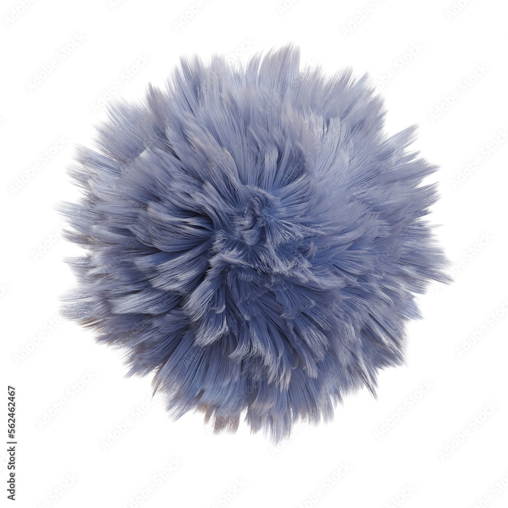 3d rendering of fluffy ball isolated on transparent background Stock ...