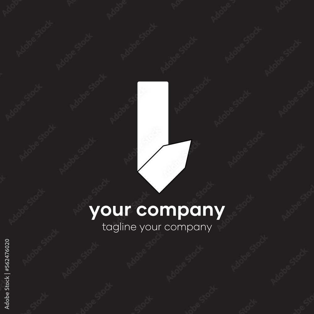 Tie with letter L logo concept. Your business company logo Stock Vector ...