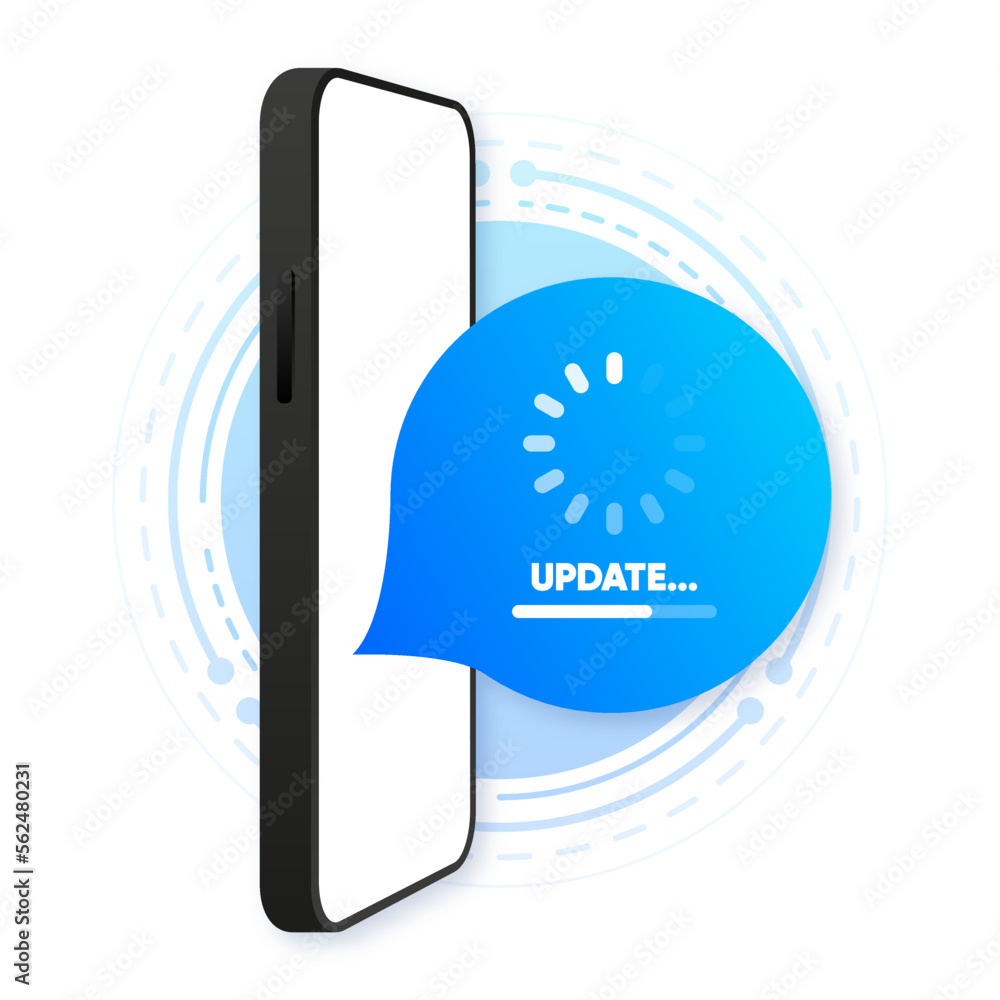 Vetor de New System Update. Loading process. App update concept. System ... Vetor de New System Update. Loading process. App update concept. System ...