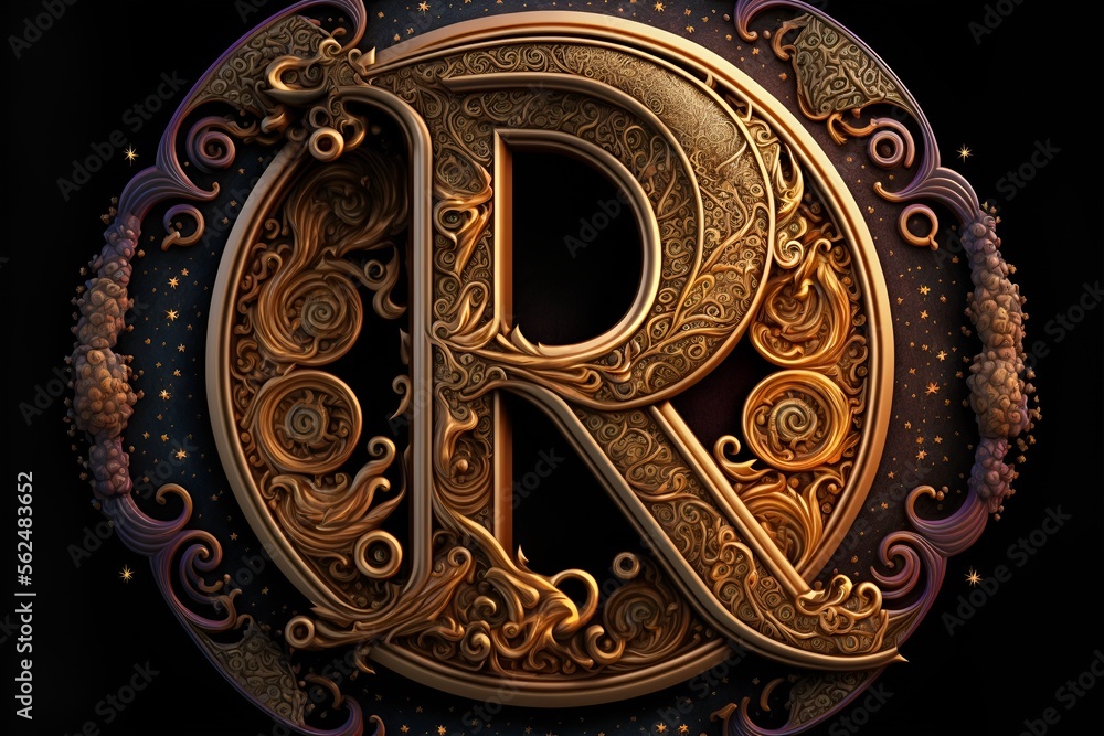 beautiful logo illustration themed related to letters generative AI ...