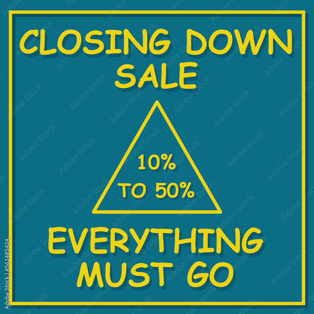 Green and yellow vector graphic for shop sales promotion. It consists ...