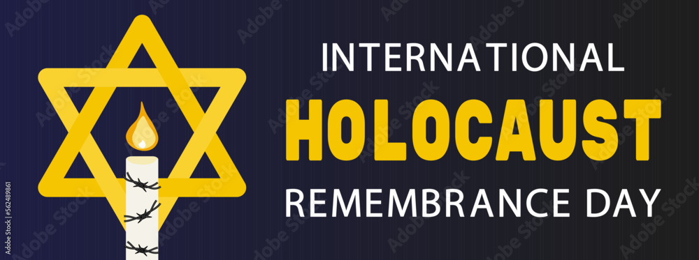 International Holocaust remembrance day background vector illustration ...