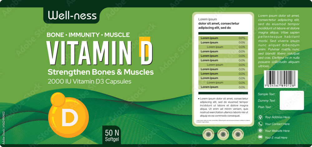 Vitamin D Label Design Supplement Label Design Multivitamins label ...