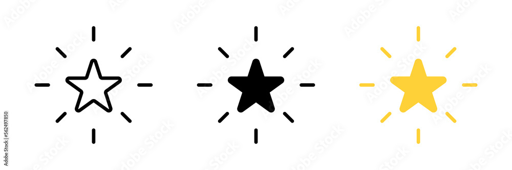 Premium star icon or logo in line style. High quality sign and symbol ...