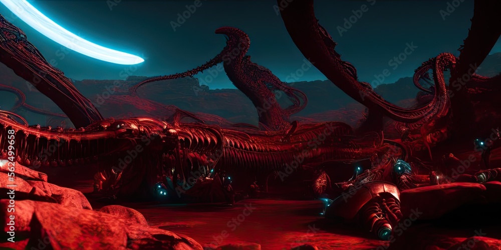 Prometheus biological sci-fi environment is set in a nightmarish ...