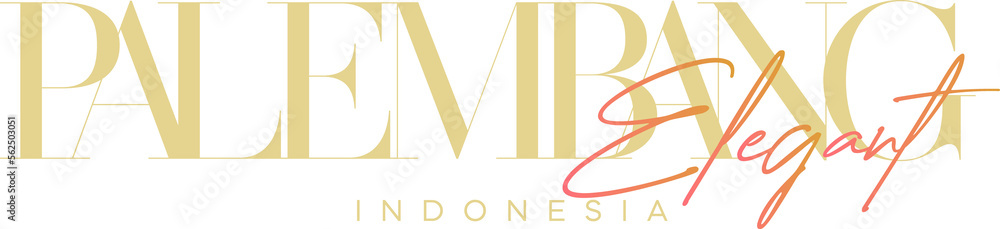 Palembang Wonderful Indonesia Lettering for greeting card, great design ...