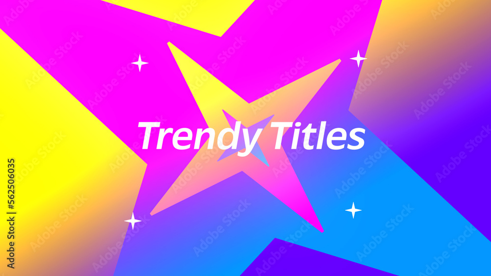 Trendy Cool Gradient Shape Titles Stock Template | Adobe Stock