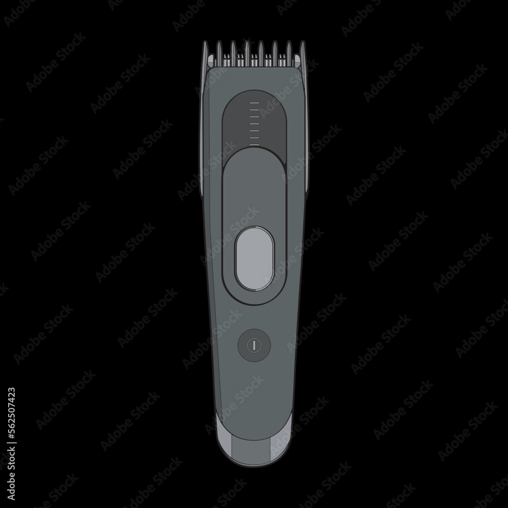Hair clipper machine vector art style. Hairdresser professional tool ...