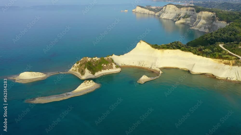 Beautiful view of Cape Drastis in the island of Corfu in Greece. Cape ...