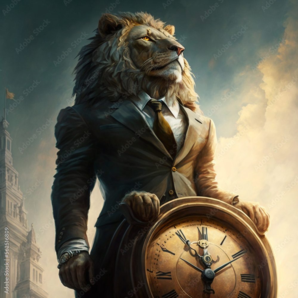 lion on the roof, rich lion, business lion, business man,businessman ...