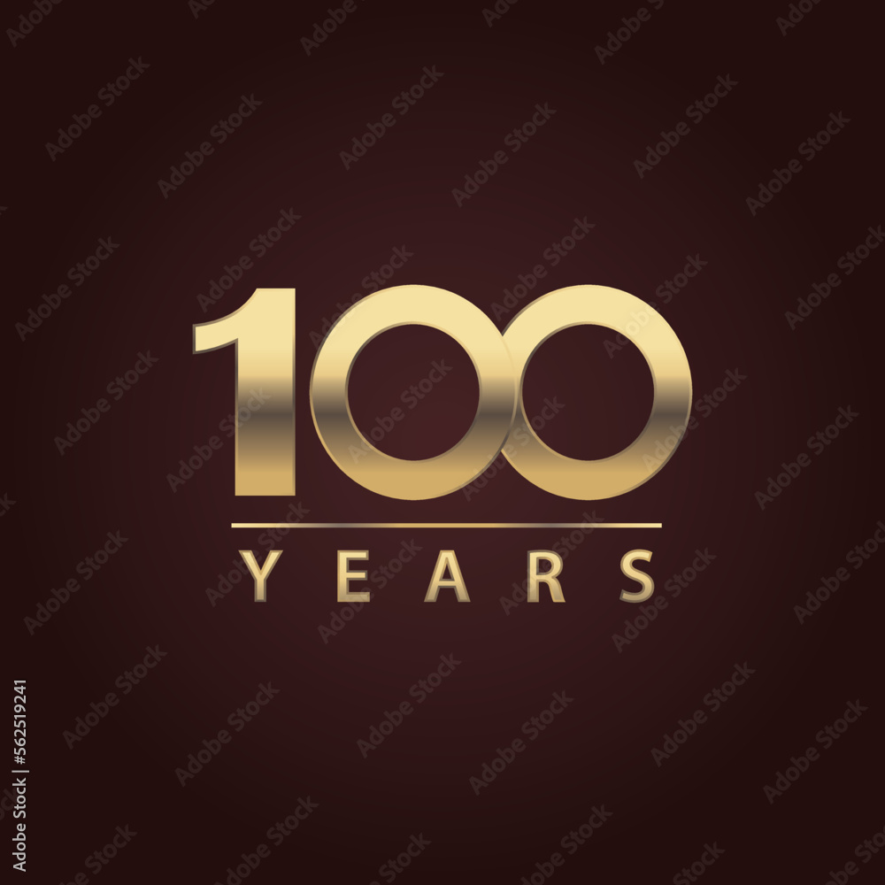 100 years symbol for commemorations and celebrations for events ...