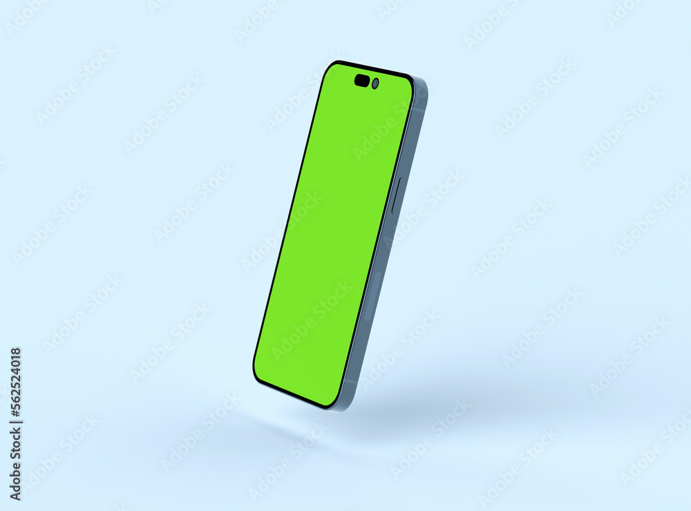 Floating Phone 14 Pro screen mockup with mobile app presentation ...