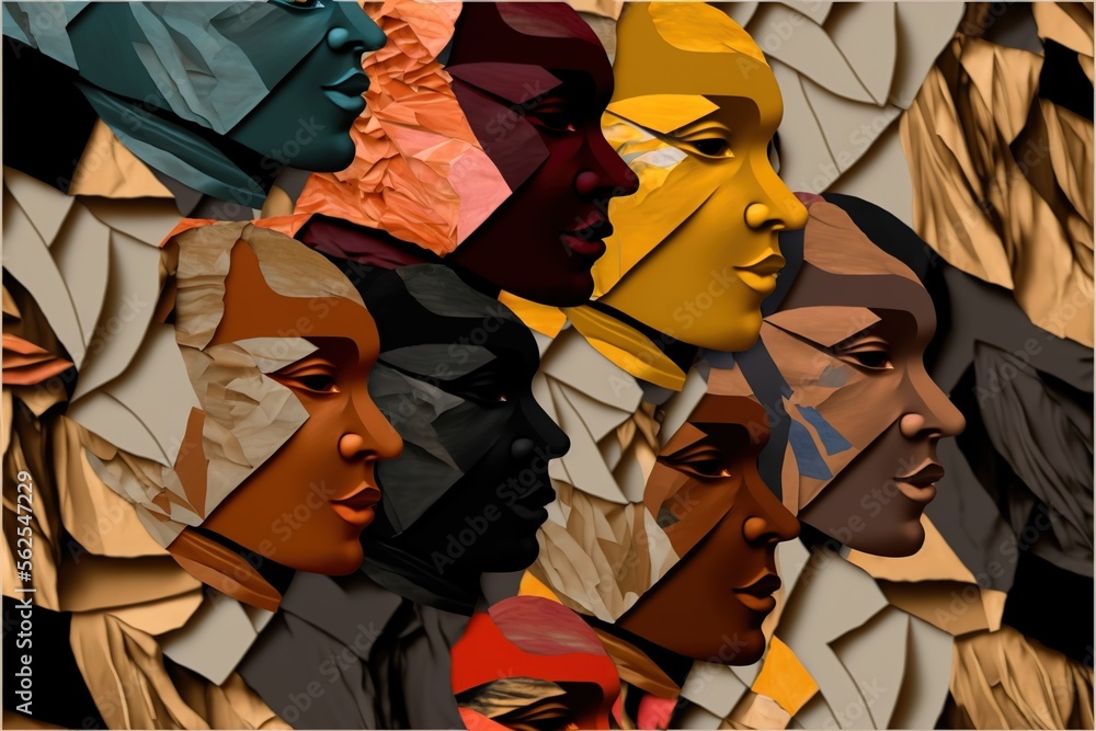 POC Paper collage background created with generative ai technology ...