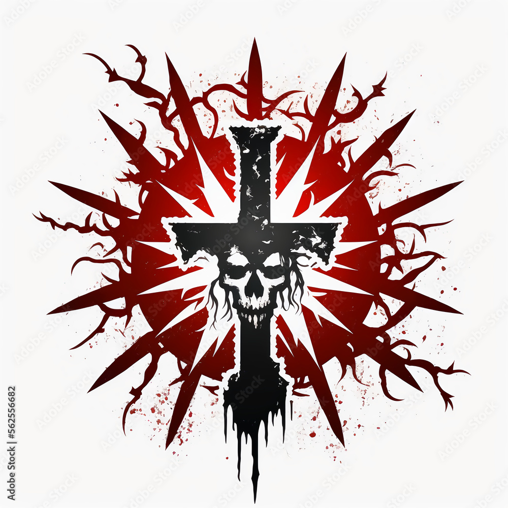 Satanic symbol vector illustration. Demon, devil or evil concept ...