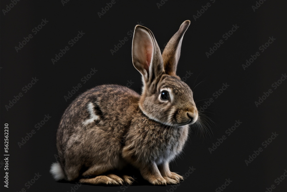 rabbit on white background, full body with free space, Made by AI ...