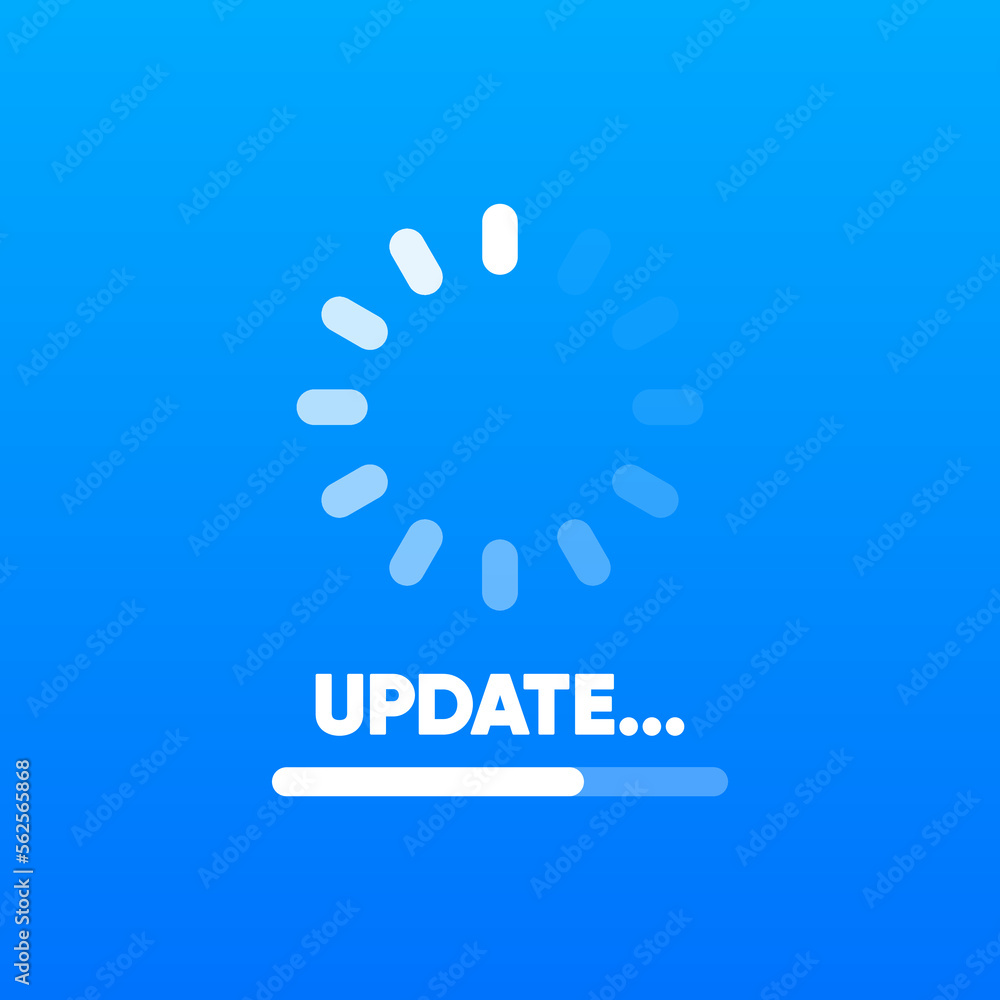 New System Update. Loading process. App update concept. System software ... New System Update. Loading process. App update concept. System software ...
