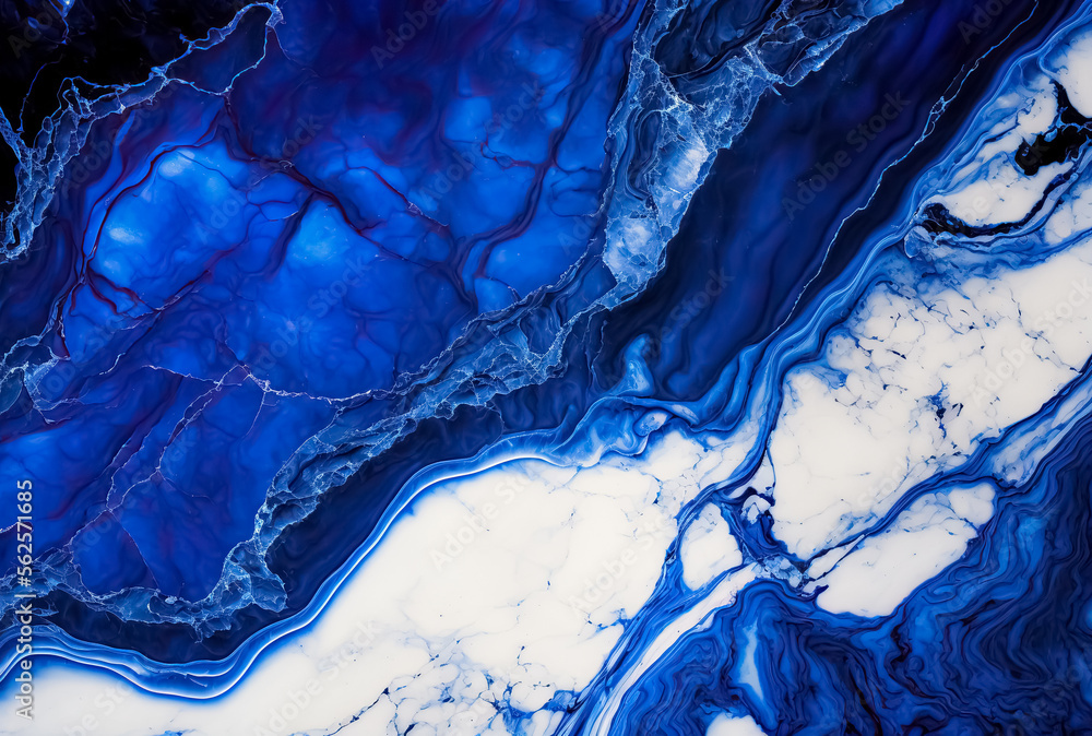 Luxury blue Marble texture background. Panoramic Marbling texture ...