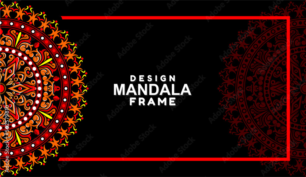 Vector mandala frame design, for your various types of advertising ...