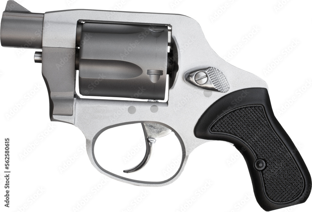 Hammerless revolver with staindless finish Stock Photo | Adobe Stock