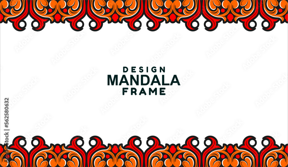 Vector mandala frame design, for your various types of advertising ...