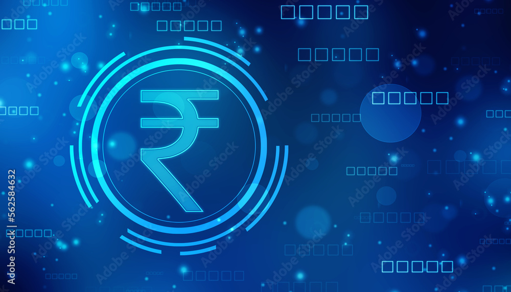 Indian Rupee symbol on financial Background, Growth of Indian stock ...